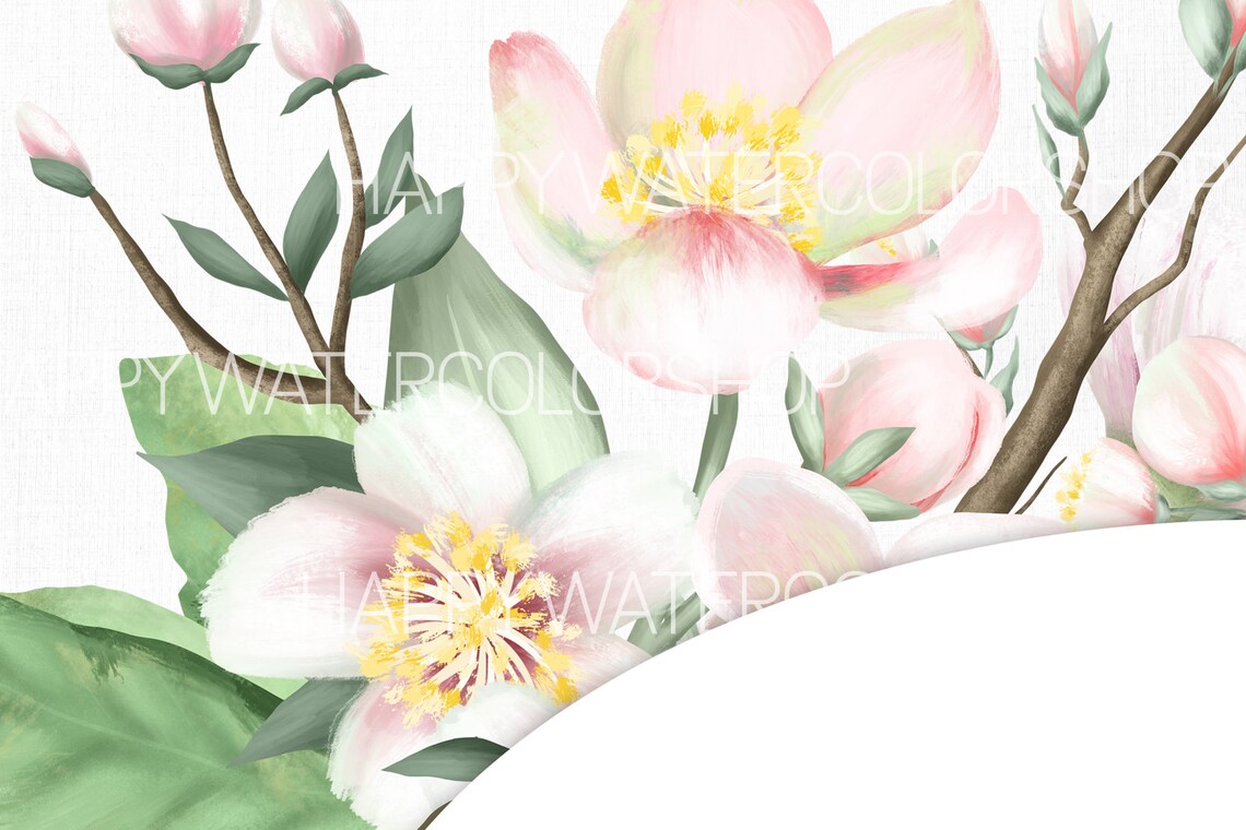 Spring Floral Frame Spring Bird Png Easter Frame Clipart - Etsy