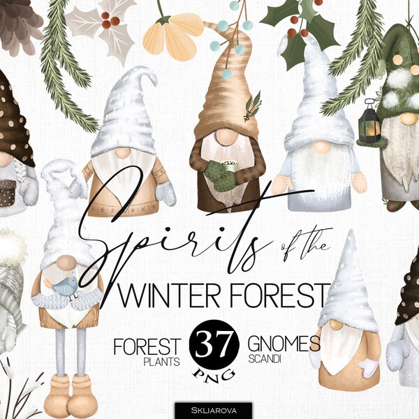 Christmas Gnome Clipart - Etsy