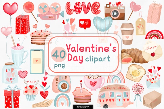 Valentines Clipart Love Clipart Valentines Day Clipart | Etsy