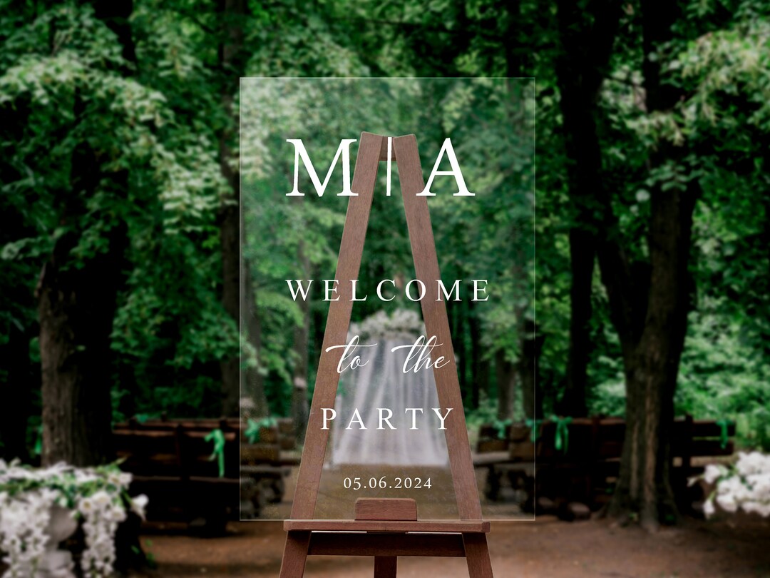 Sticker for Welcome Sign Reception Board Personalized, Wedding ...