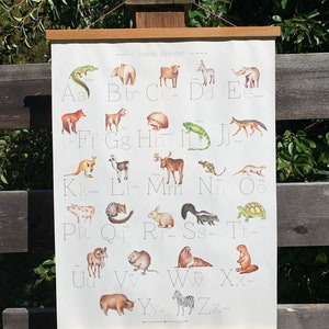 Animal Alphabet Poster - Etsy