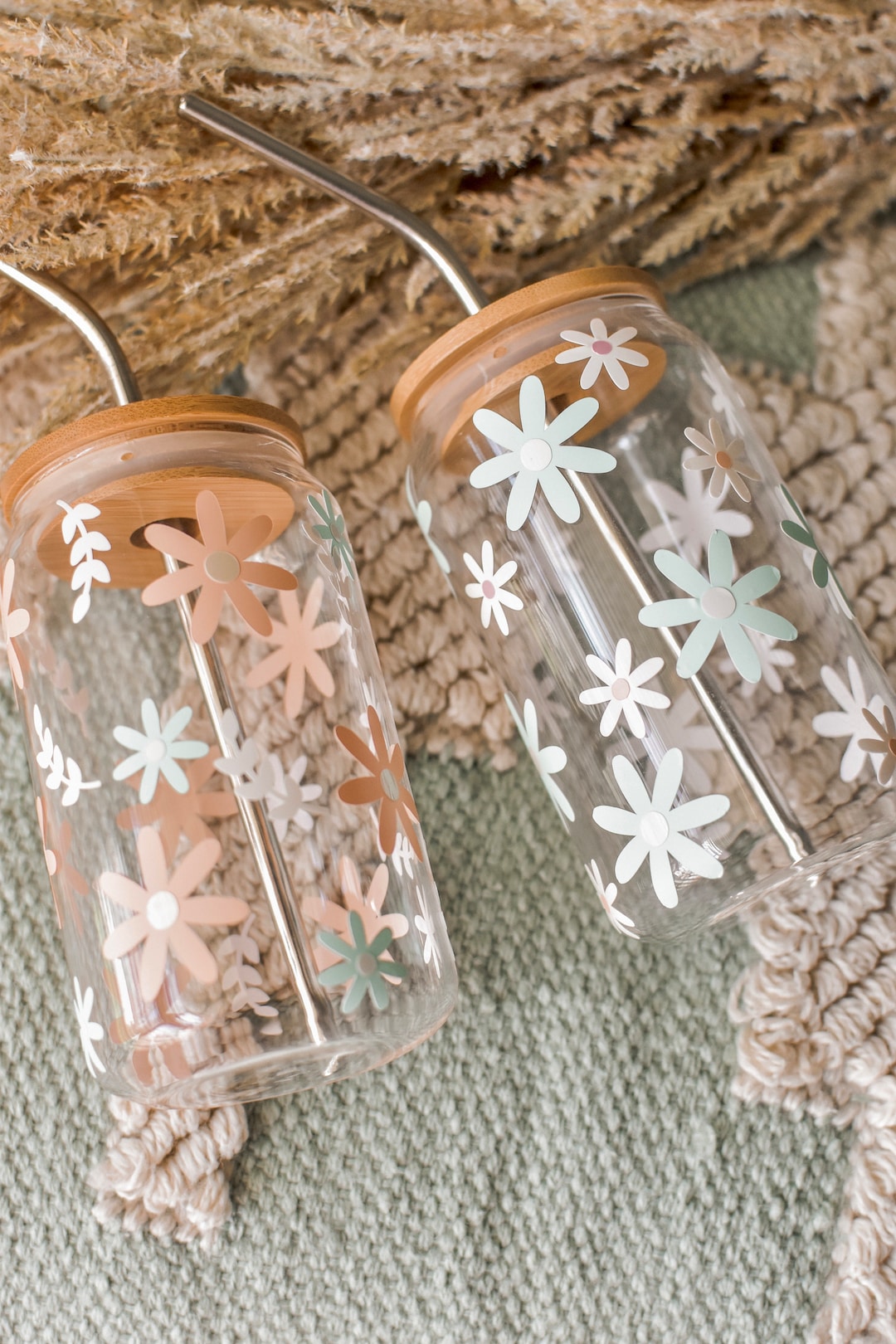 Libbey Glass | Groovy Flower Iced Coffee Cup | Color Changing | Gift ...