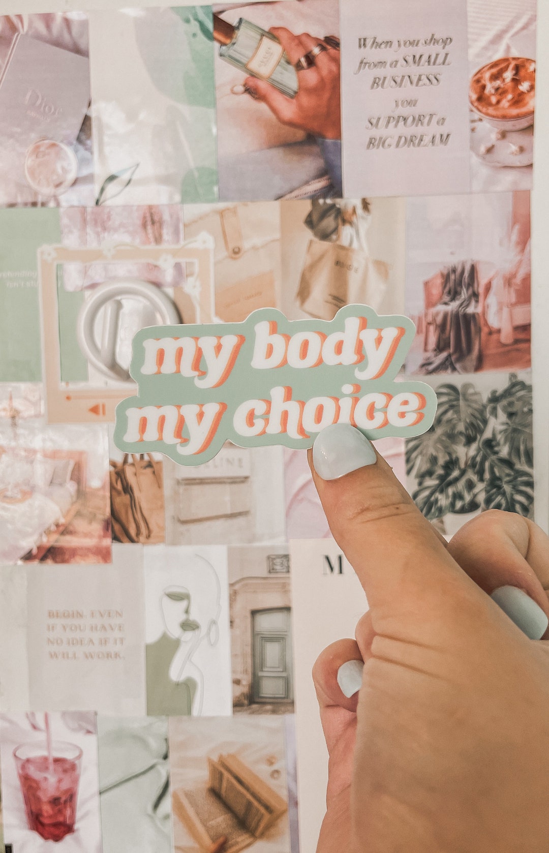 My Body My Choice Sticker Womens Rights Sticker Feminist Sticker Laptop Sticker Water Resistant ...