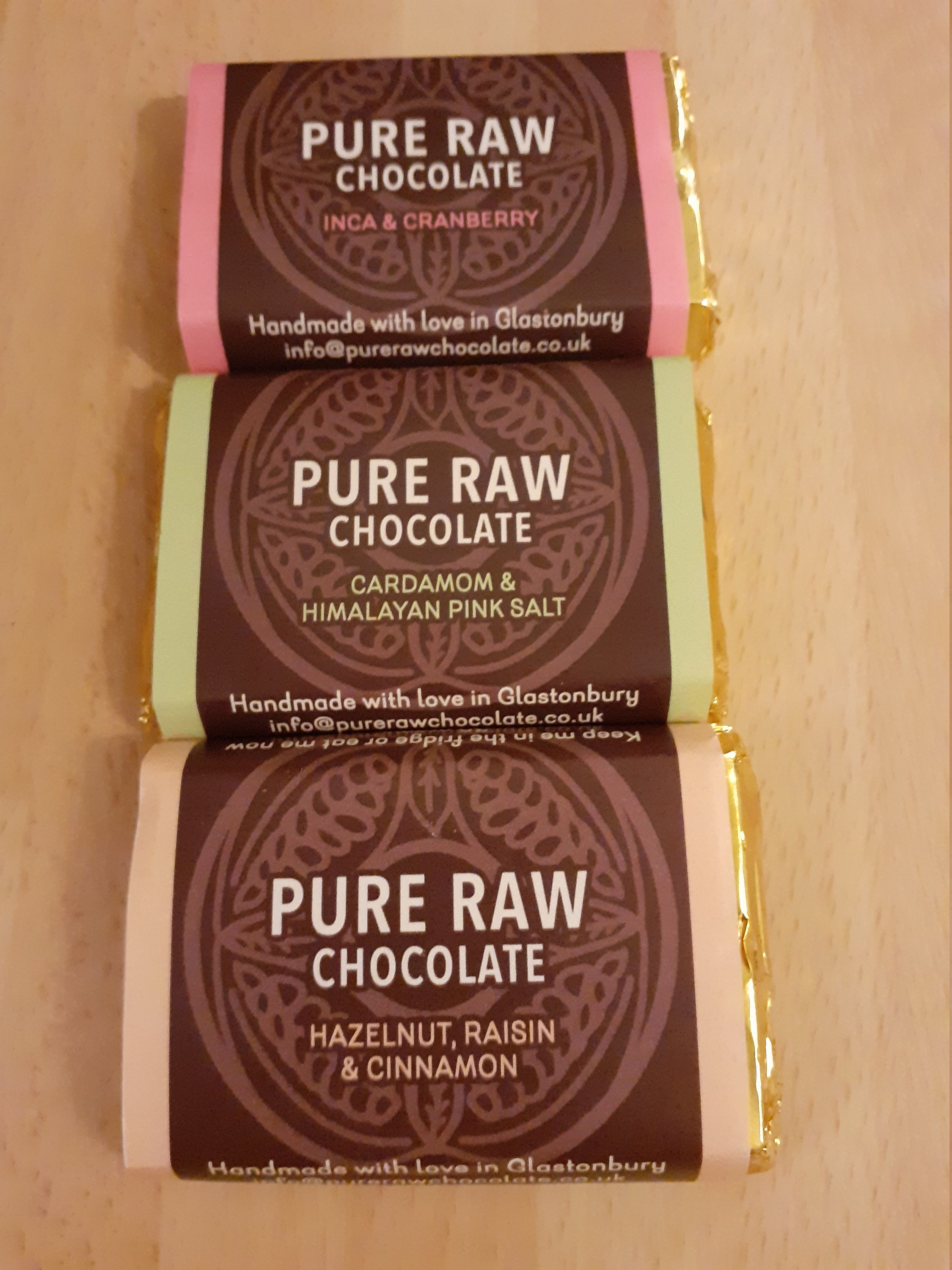 Pack of 3 Pure Raw Chocolate Inca and Cranberry Cardamom - Etsy