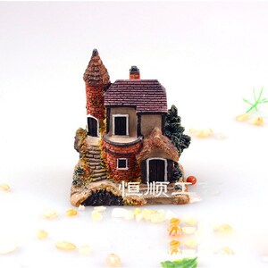 4pcs 3 Inch / 7.8cm Resin Small House Microstructure Home Decorations ...