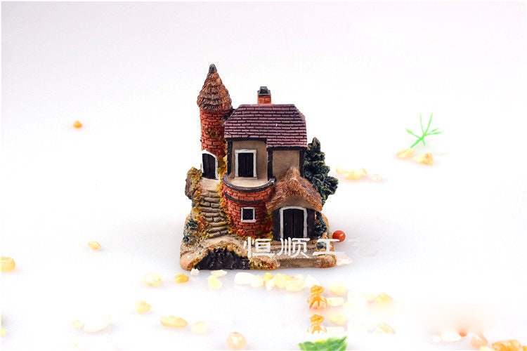 4pcs 3 Inch / 7.8cm Resin Small House Microstructure Home Decorations ...