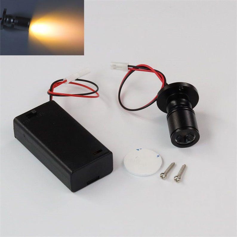 DIY LED Mini Spotlight, Adhesive & Screw-mounted, Adjustable Direction ...