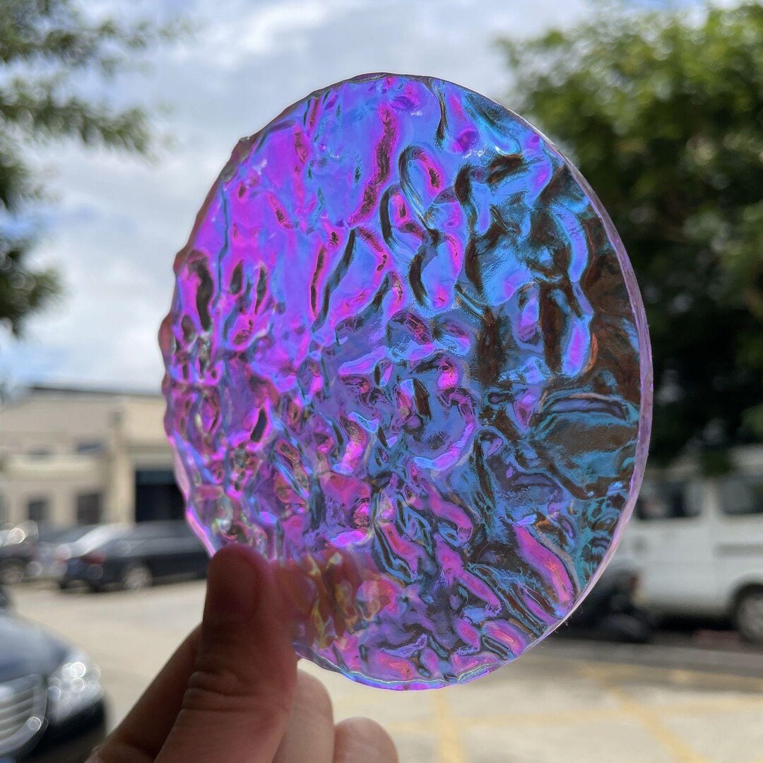 Round Rainbow Color Effect Pattern Iridescent Acrylic Board for Light ...