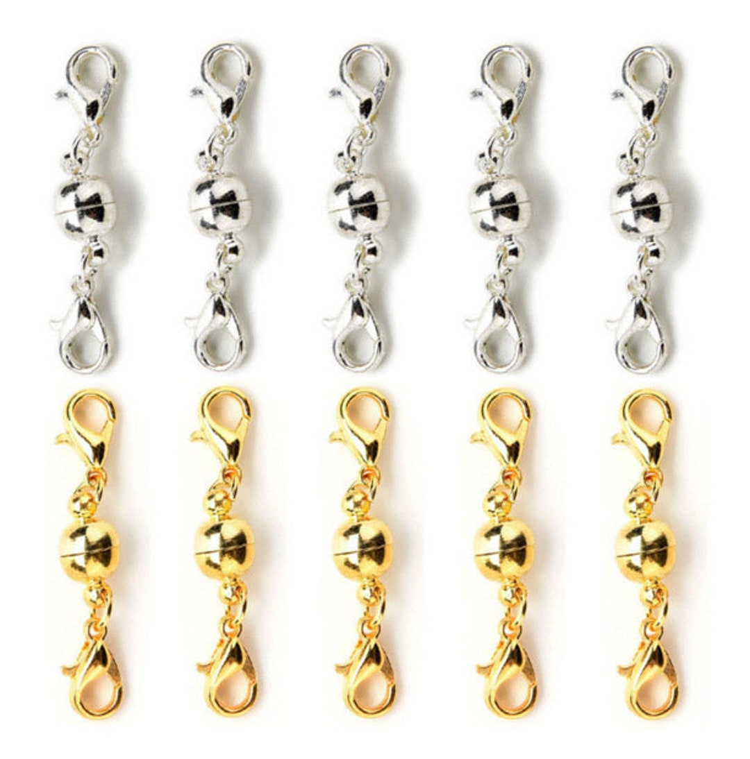 10/5pcs Magnetic Necklace Extender Clasps Closures for Bracelet and ...
