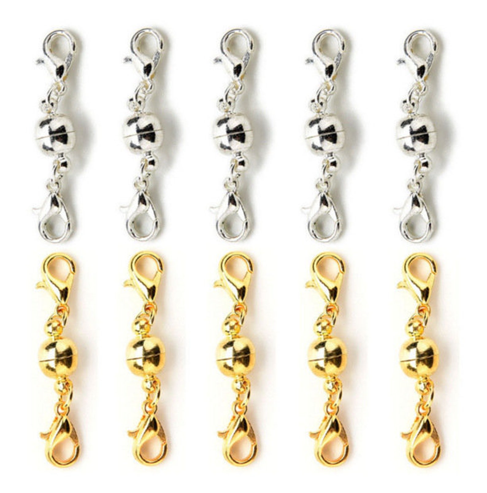 10/5pcs Magnetic Necklace Extender Clasps Closures for Bracelet and ...