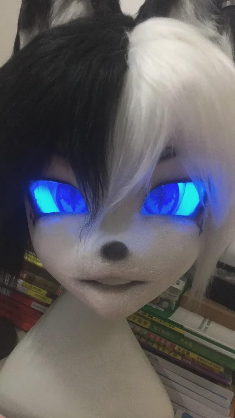 DIY LED Eyes Decro for Furry Fursuit Skull Mask - Easy Install Magnetic ...