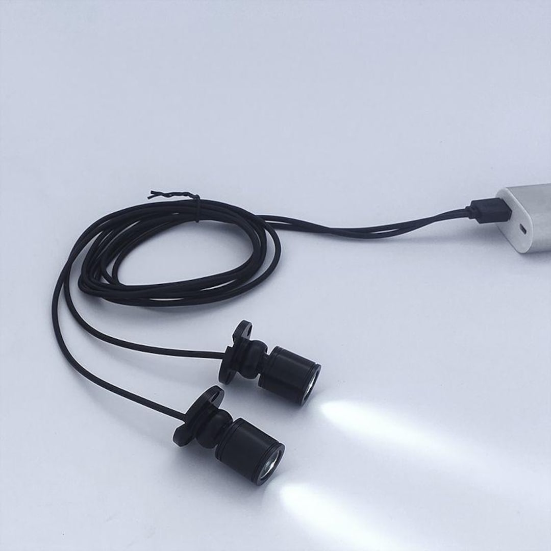 DIY LED Mini Spotlight,1 Set With 2 Lights Adhesive & Screw-mounted ...
