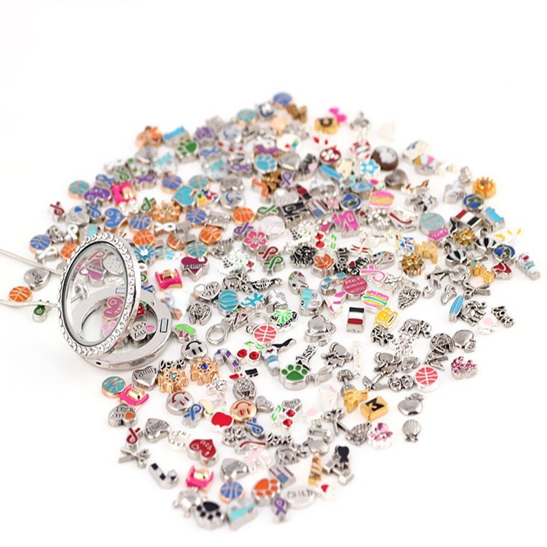 100pcs Floating Locket Charms-random Choose | Etsy