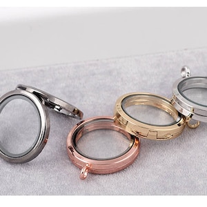 2pcs 30mm Chrome Living Floating Charms Lockets for Floating Locket ...