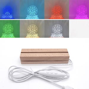 Multi-layer Wood Base- Light Base Night Light Wooden Lamp Base for ...