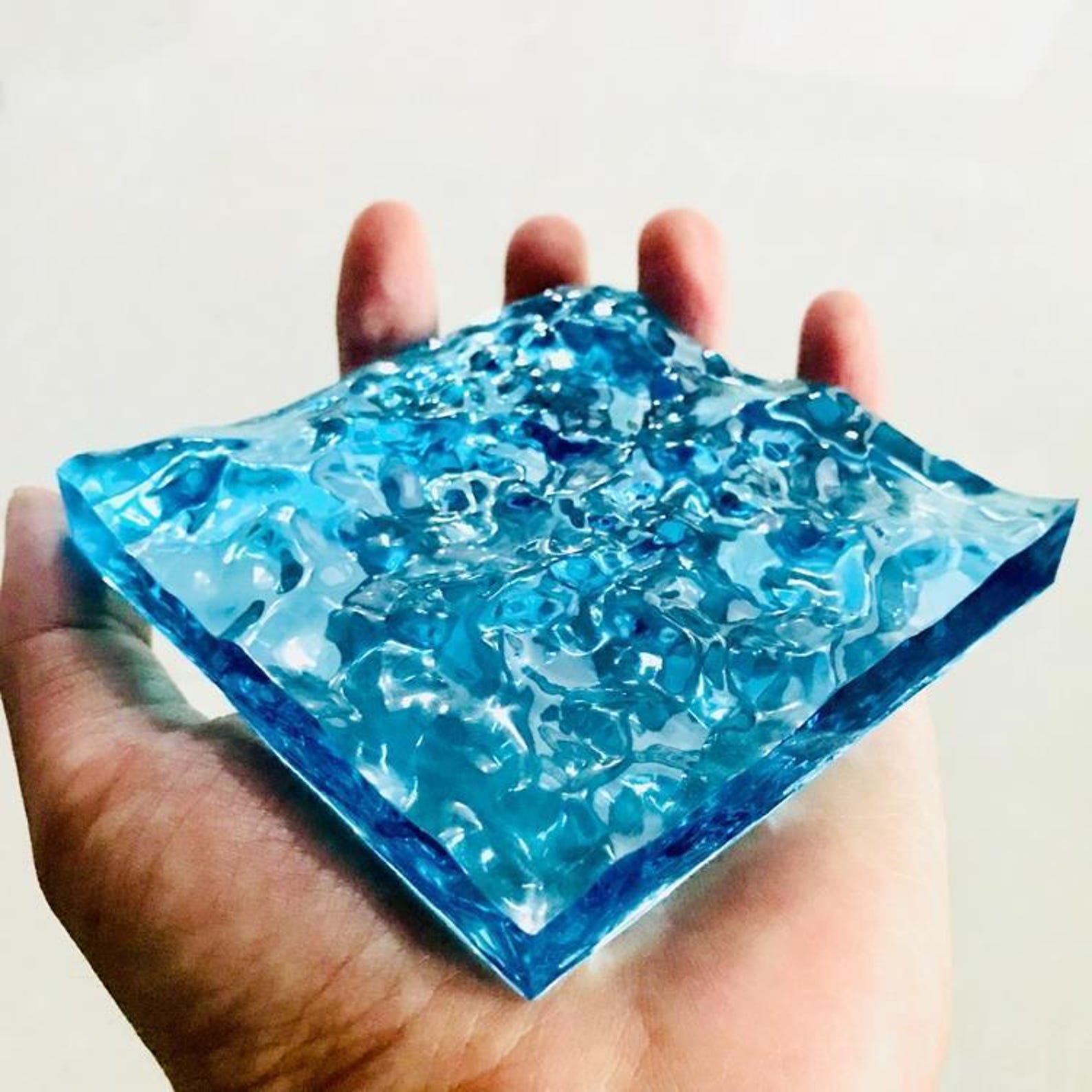 Different Size Water Wave Design Handmade Square Art Base for Your ...