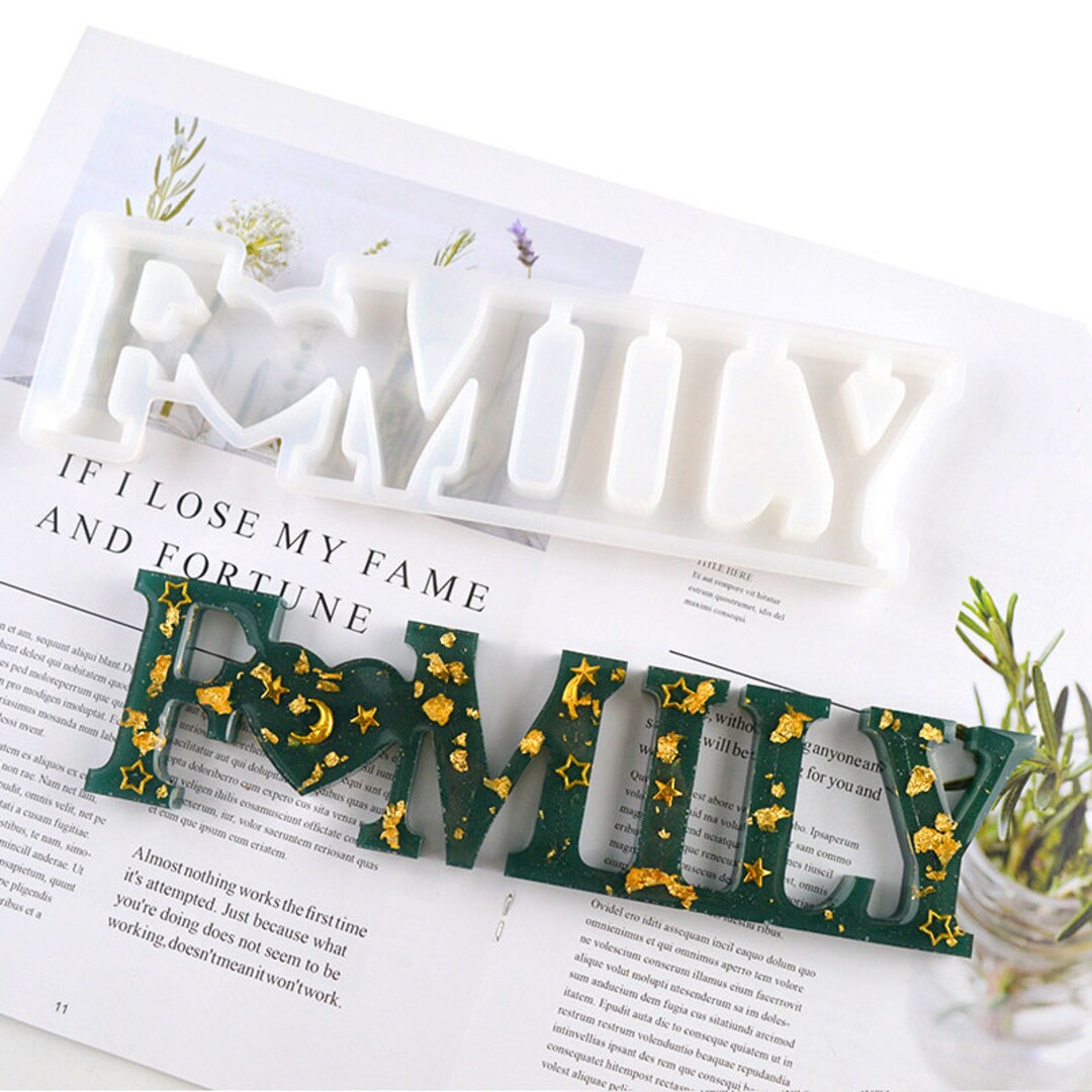 Family LOVE Home Live Resin Molds - Silicone Mould DIY Craft Mold ...