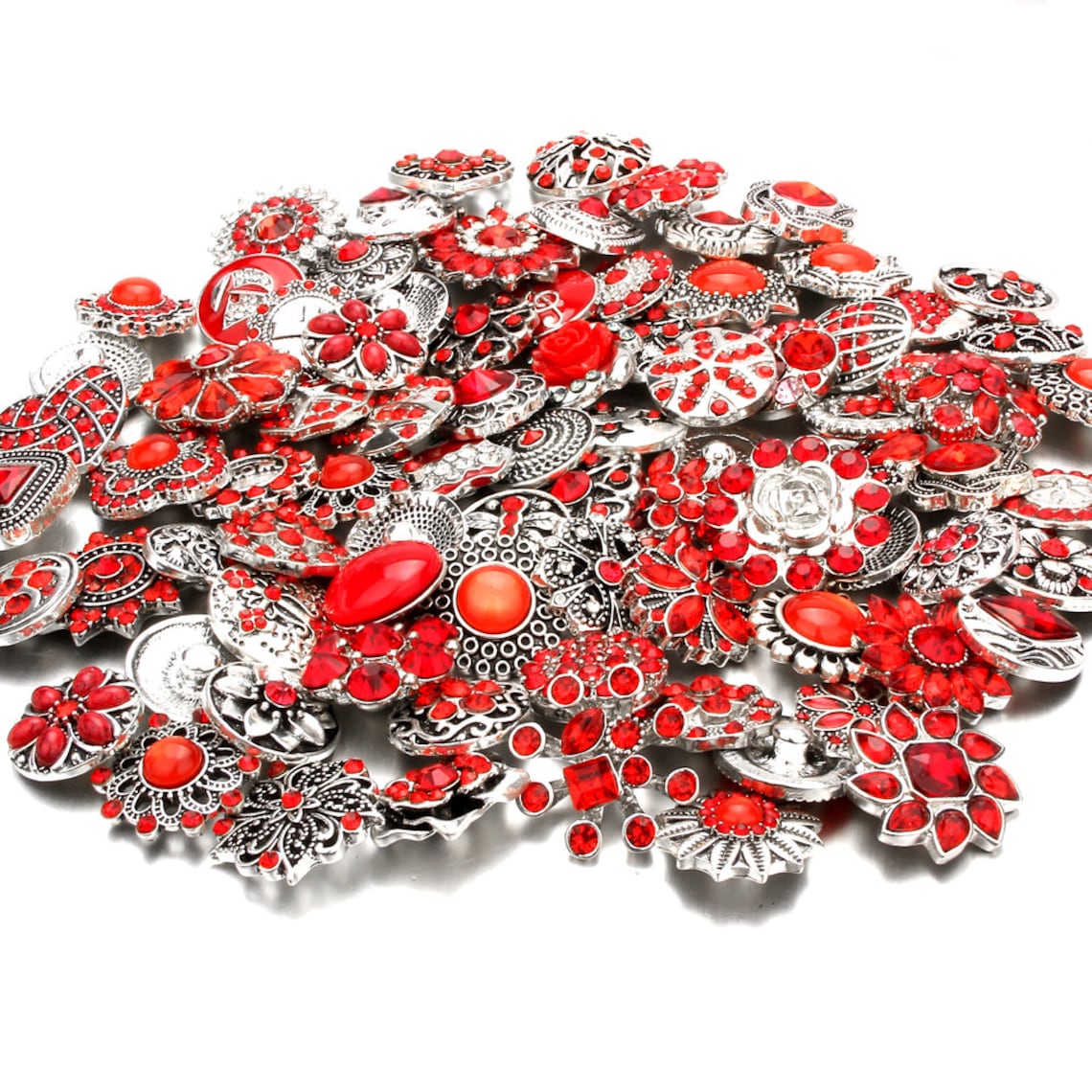 Free Shipping-all Red Color 18/20mm Snap Charms for Ginger - Etsy