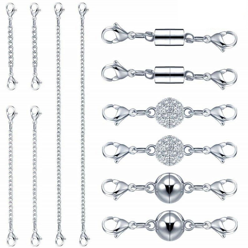 12pcs 4-sizes Magnetic Extender and Chains Clasps Closures for - Etsy