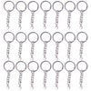 100 DIY Key Chain Set, 100pcs 25mm Keychain Ring and 100pcs Jump Rings ...