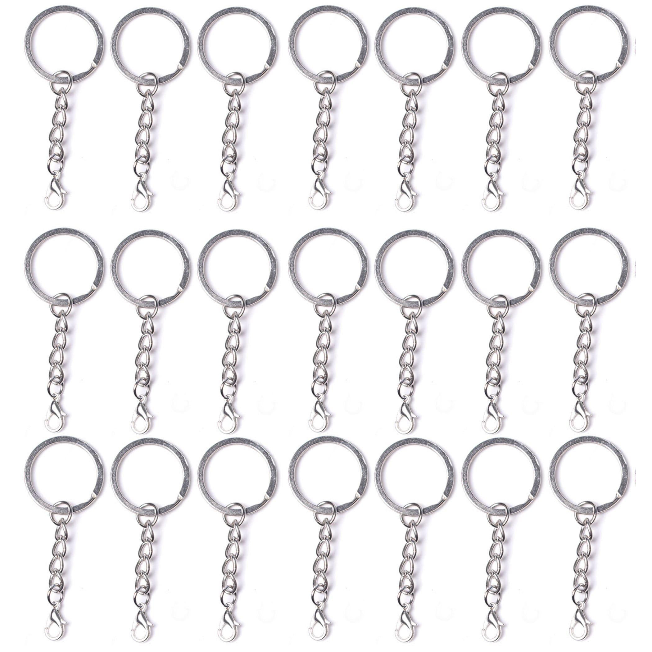 50pcs DIY Key Chain Set 50pcs 25mm Keychain With Lobster - Etsy