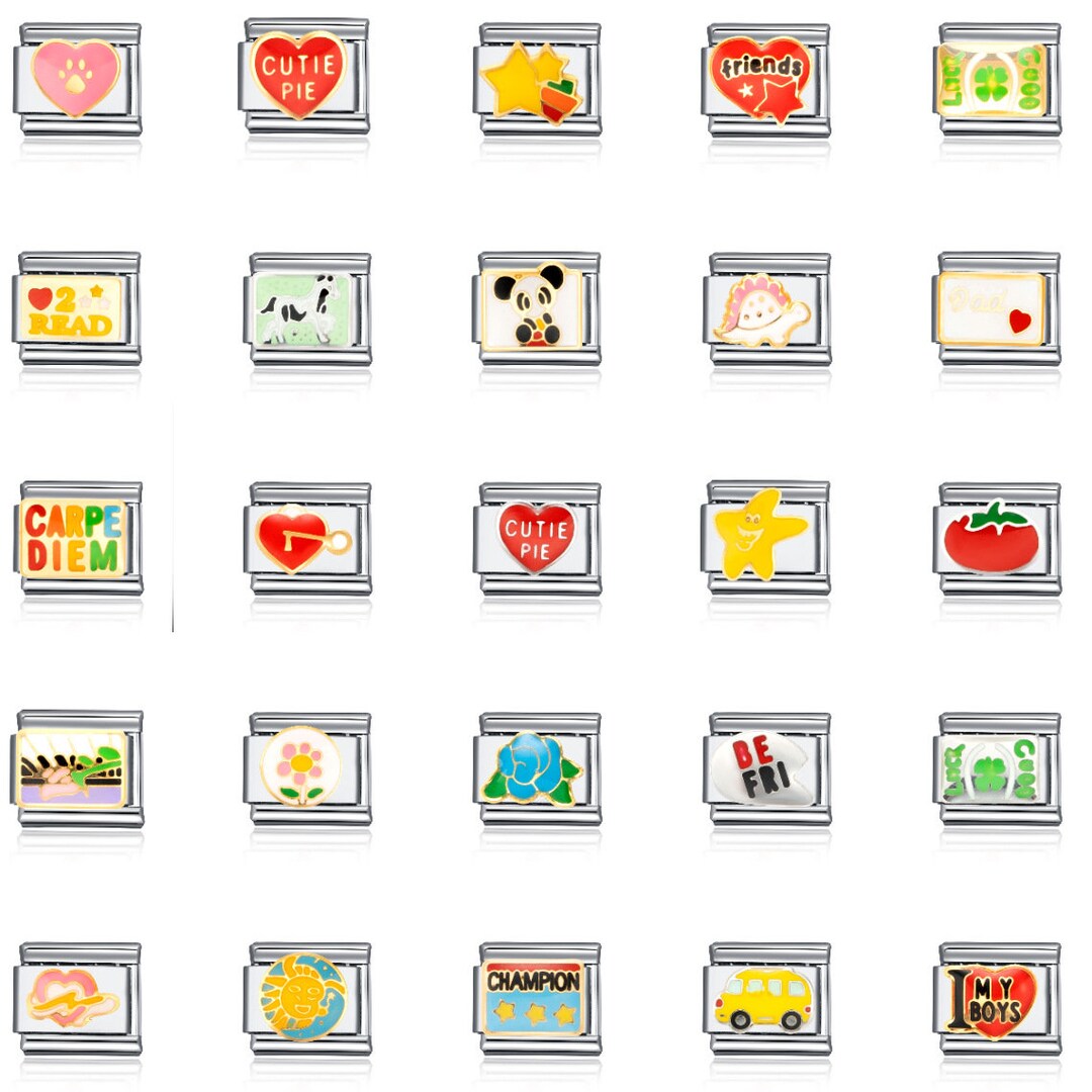 Customize Your Bracelet, Modular Link Charms 9mm Stainless Steel ...