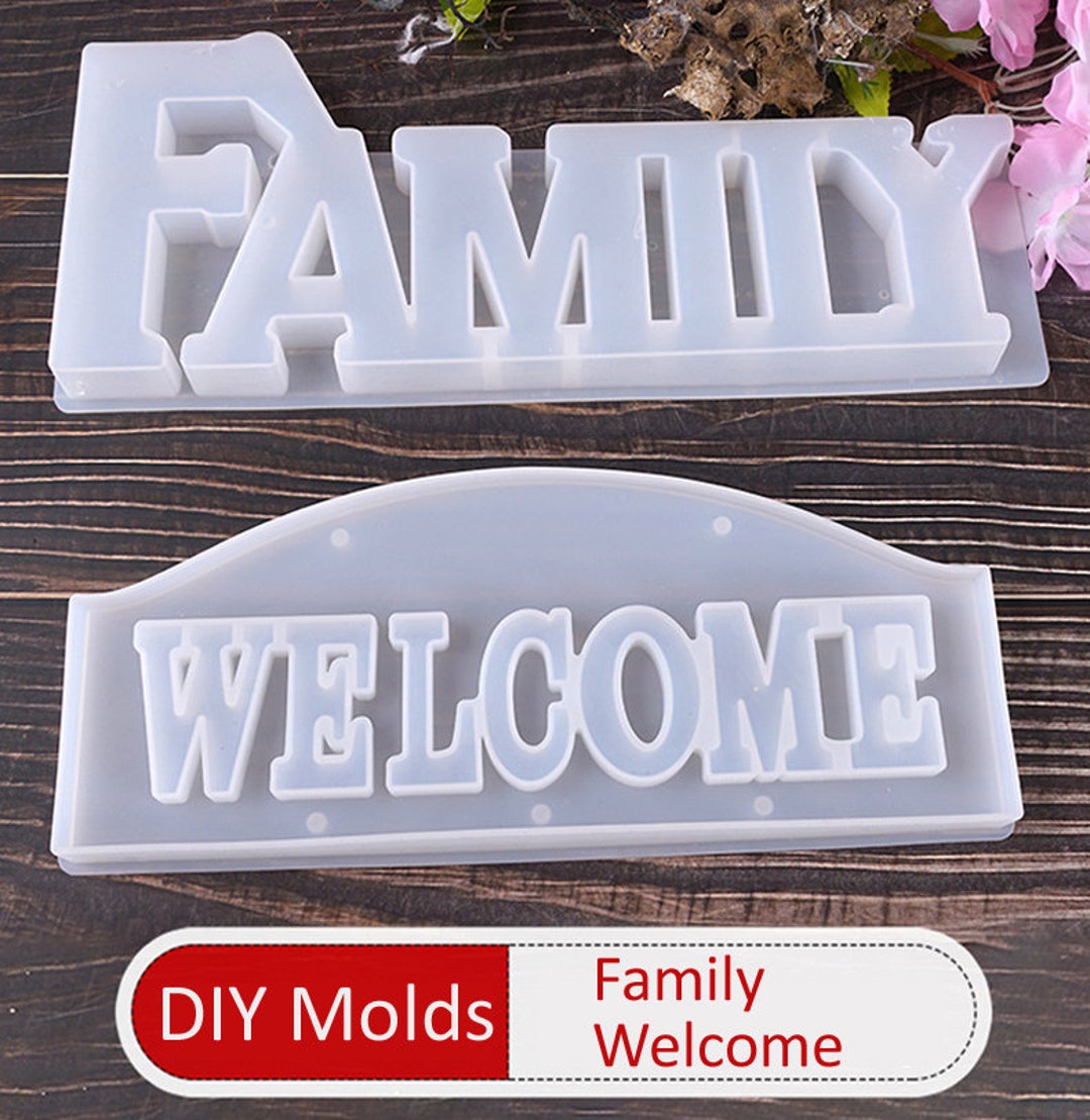 Creative FAMILY / WELCOME Resin Molds - Silicone Mould DIY Craft Mold ...