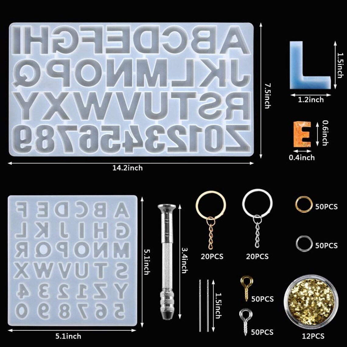 1 Set A-Z Alphabet Letters Pendant Mold Silicone Mould DIY - Etsy