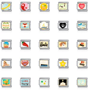 Customize Your Bracelet, Modular Link Charms 9mm Stainless Steel ...