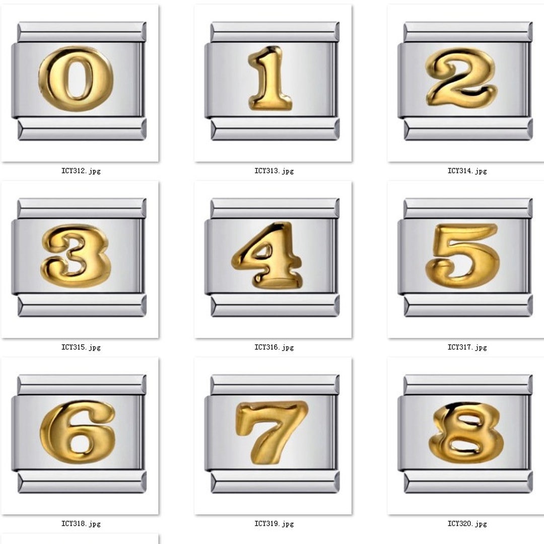 Customize Your Bracelet, A-Z Alphabet Letters Modular Link Charms 9mm ...