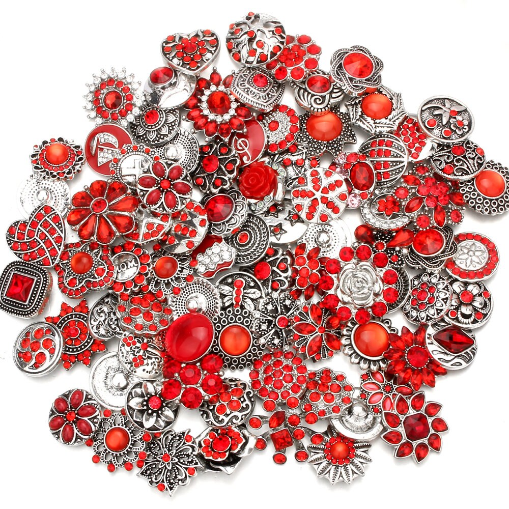 Free Shipping-all Red Color 18/20mm Snap Charms for Ginger - Etsy