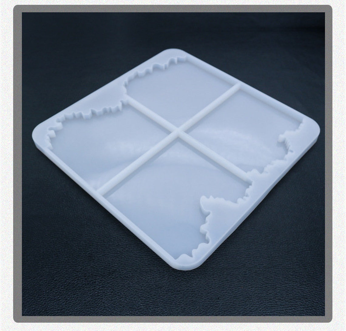 Large Size Wave-shaped Irregular Pattern Coaster Resin Casting - Etsy
