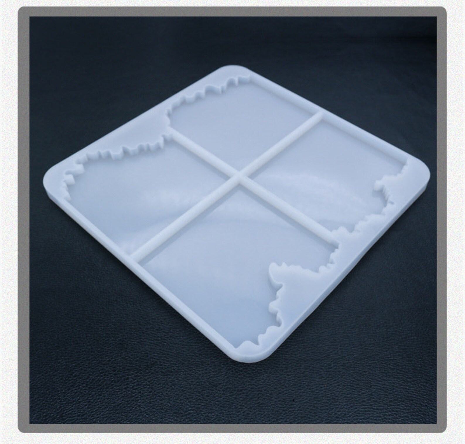 Large Size Wave-shaped Irregular Pattern Coaster Resin Casting | Etsy