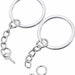 10pcs / 20pcs Keyrings With Chains Open Jump Rings and Screw - Etsy