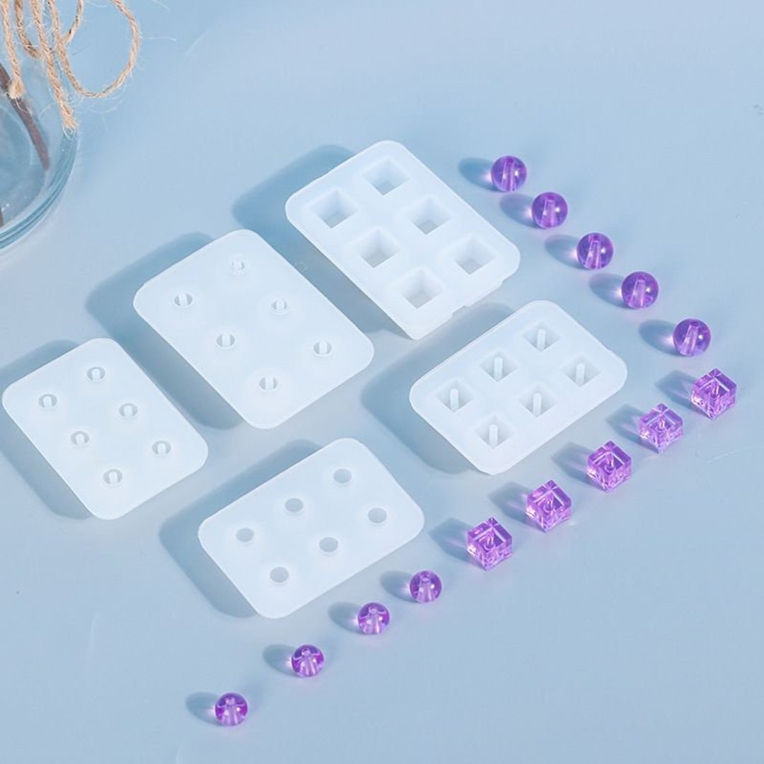 16/12/10/8mm Resin Sphere Ball / Square Mold- Resin Charms Silicone ...
