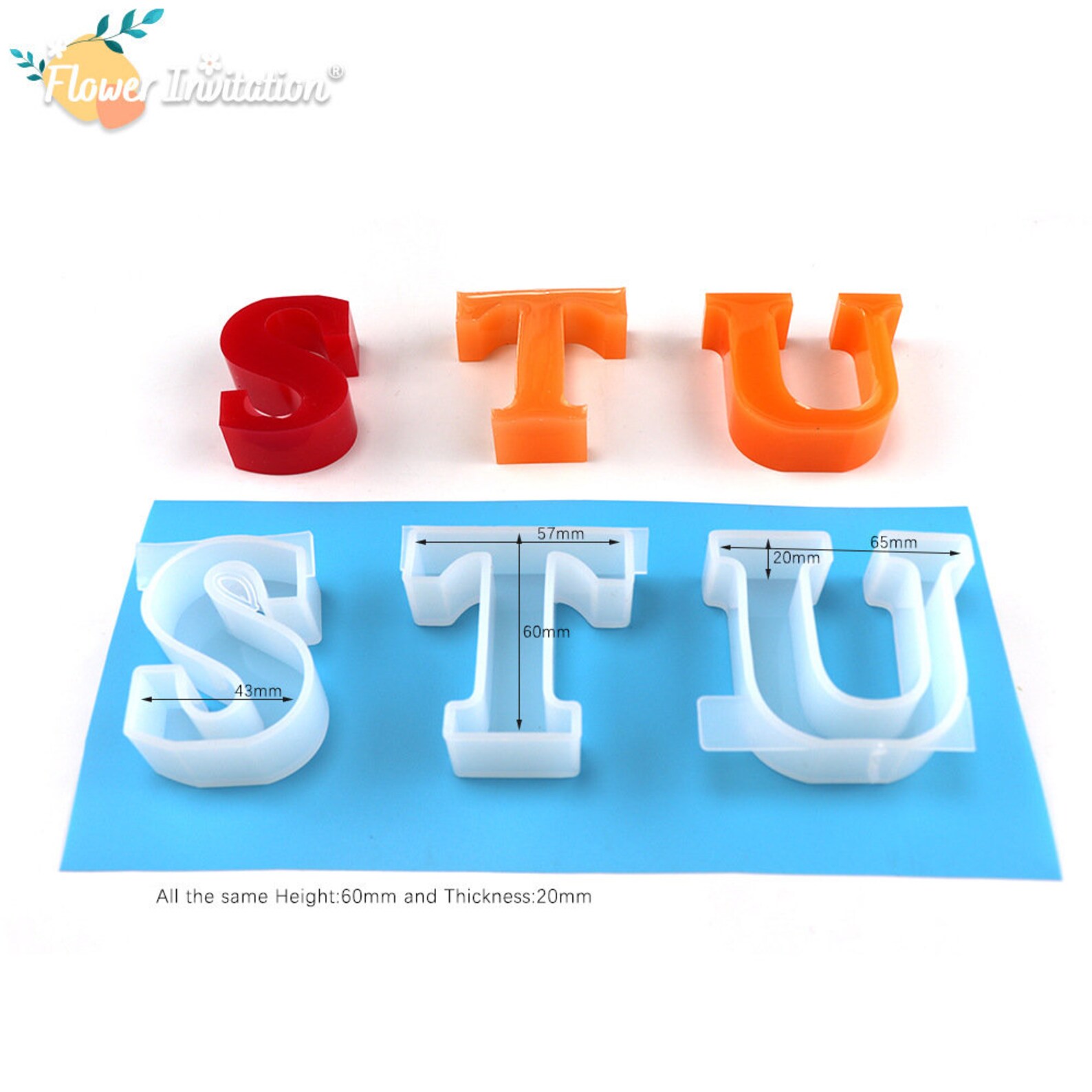 3pcs A-Z Alphabet Letters Silicone Mold Resin Silicone Mould | Etsy