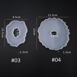 Creative Irregular Patterns Coaster Resin Casting Molds - Silicone ...