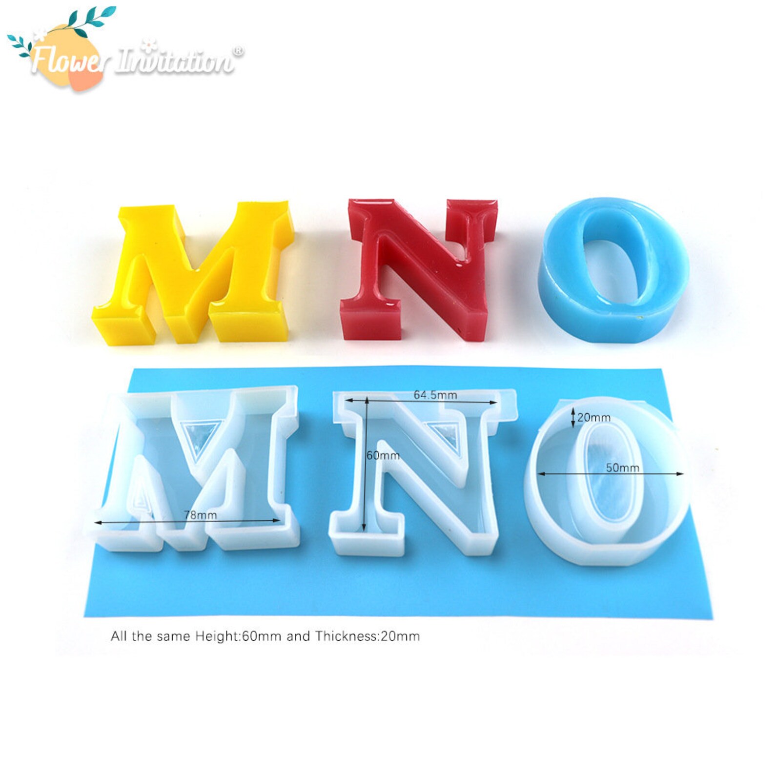3pcs A-Z Alphabet Letters Silicone Mold Resin Silicone Mould | Etsy