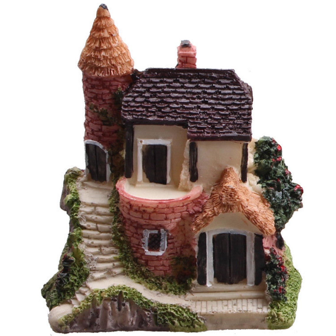 4pcs 3 Inch / 7.8cm Resin Small House Microstructure Home Decorations ...