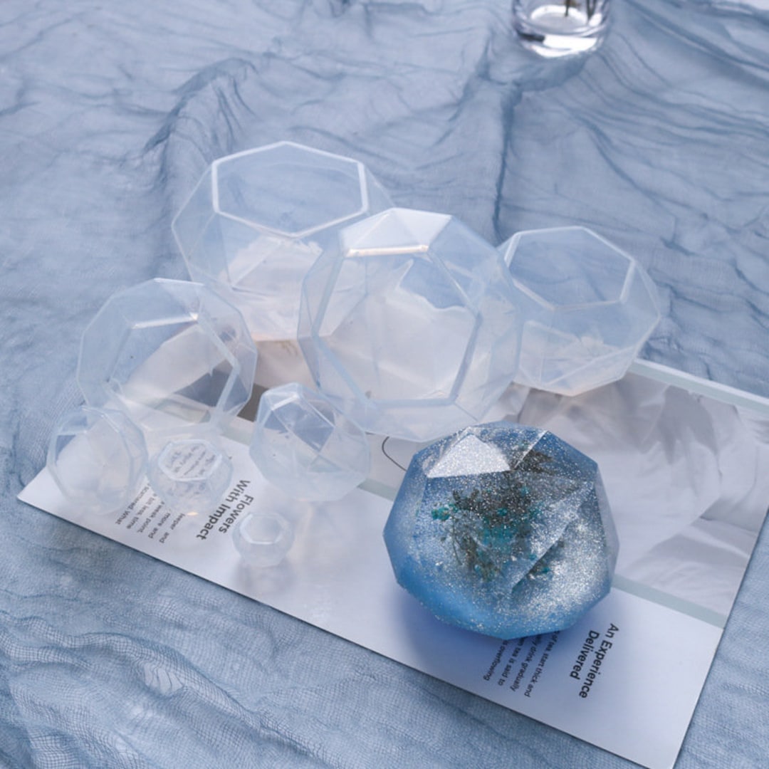 DIY Resin Art Craft- Crystal Diamond Shape Silicone Mold Ornaments Mold ...