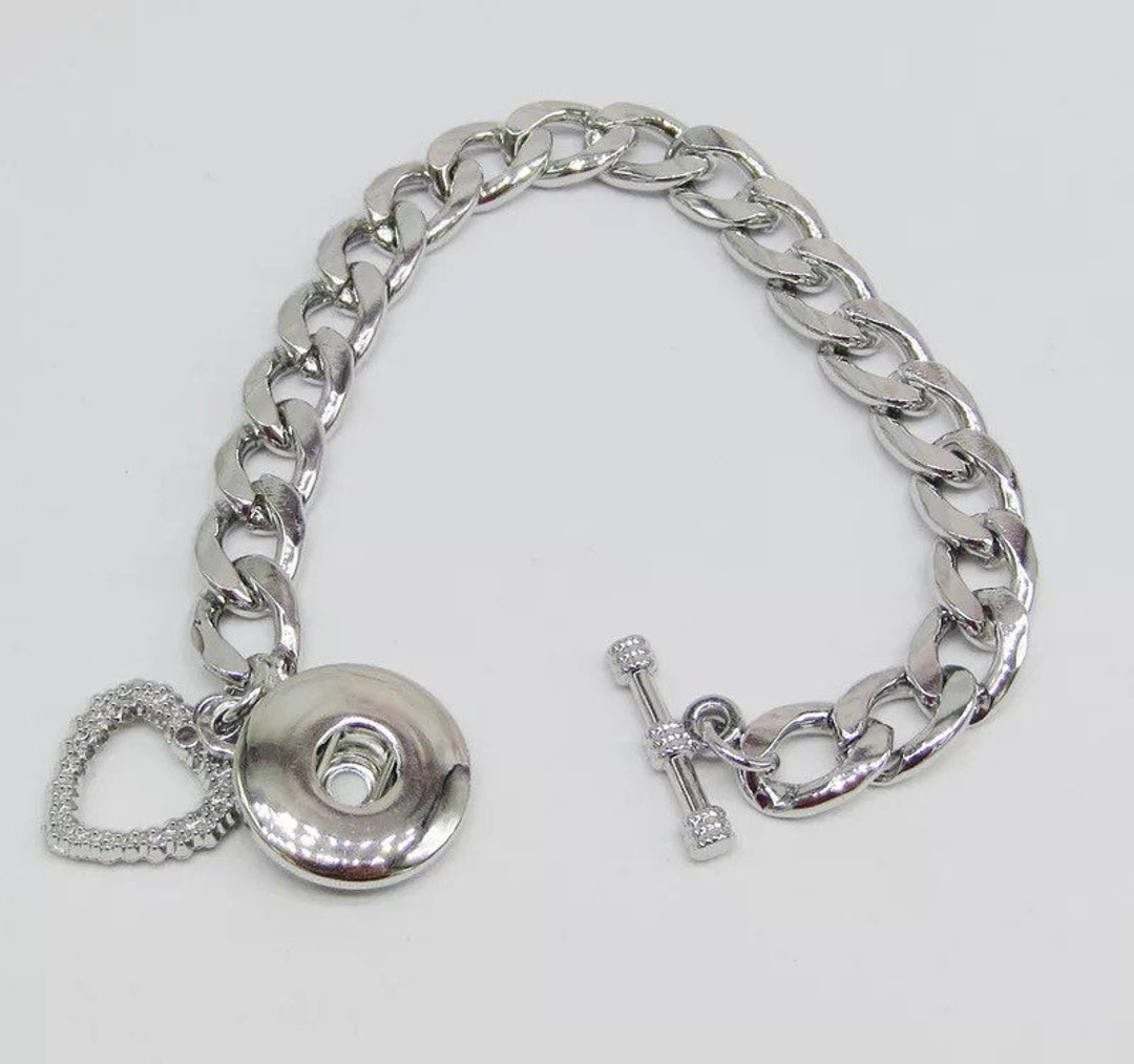 1 Set of Ginger Snap Bracelet for With 5pcs 18mm Random Interchangeable ...