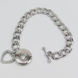 1 Set of Ginger Snap Bracelet for With 5pcs 18mm Random Interchangeable ...