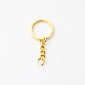 Gold Color Pack of 10/20pcs Keychain Rings With Chain Bulk for Crafts ...