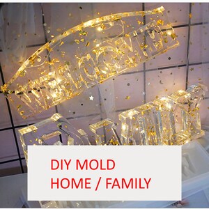 Creative FAMILY / WELCOME Resin Molds - Silicone Mould DIY Craft Mold ...