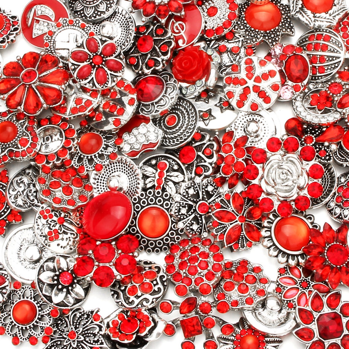 Free Shipping-all Red Color 18/20mm Snap Charms for Ginger - Etsy