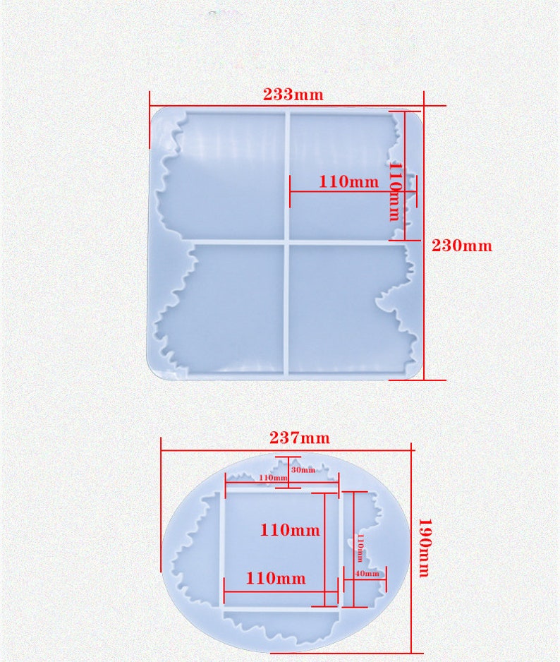 Large Size Wave-shaped Irregular Pattern Coaster Resin Casting | Etsy