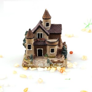 4pcs 3 Inch / 7.8cm Resin Small House Microstructure Home Decorations ...