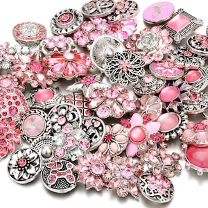 Free Shipping-all Pink Color 18/20mm Snap Charms for Ginger Snap ...