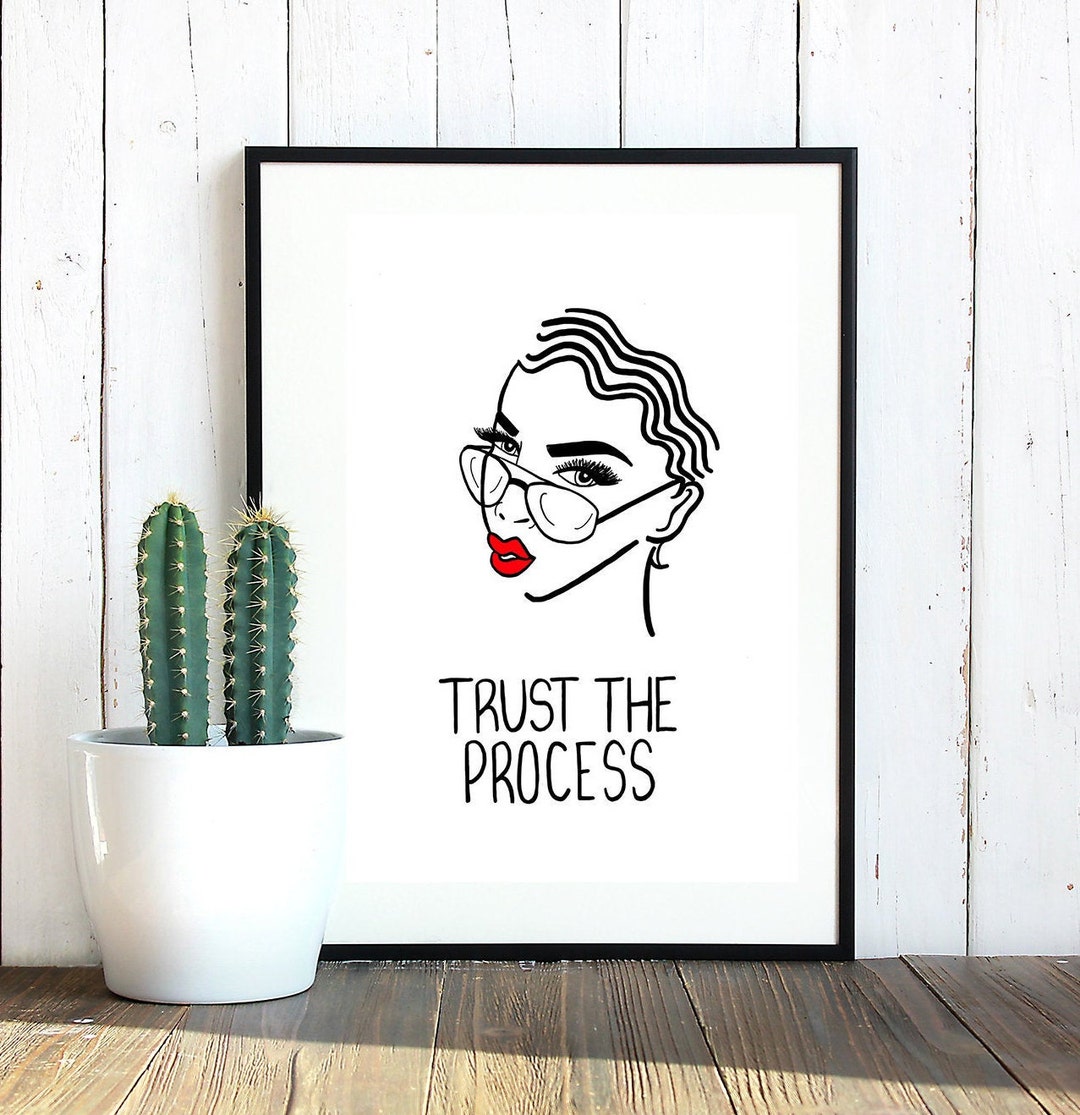 Trust the Process A4 Poster Print/ Self Love Poster/ Self Care/ Healing ...