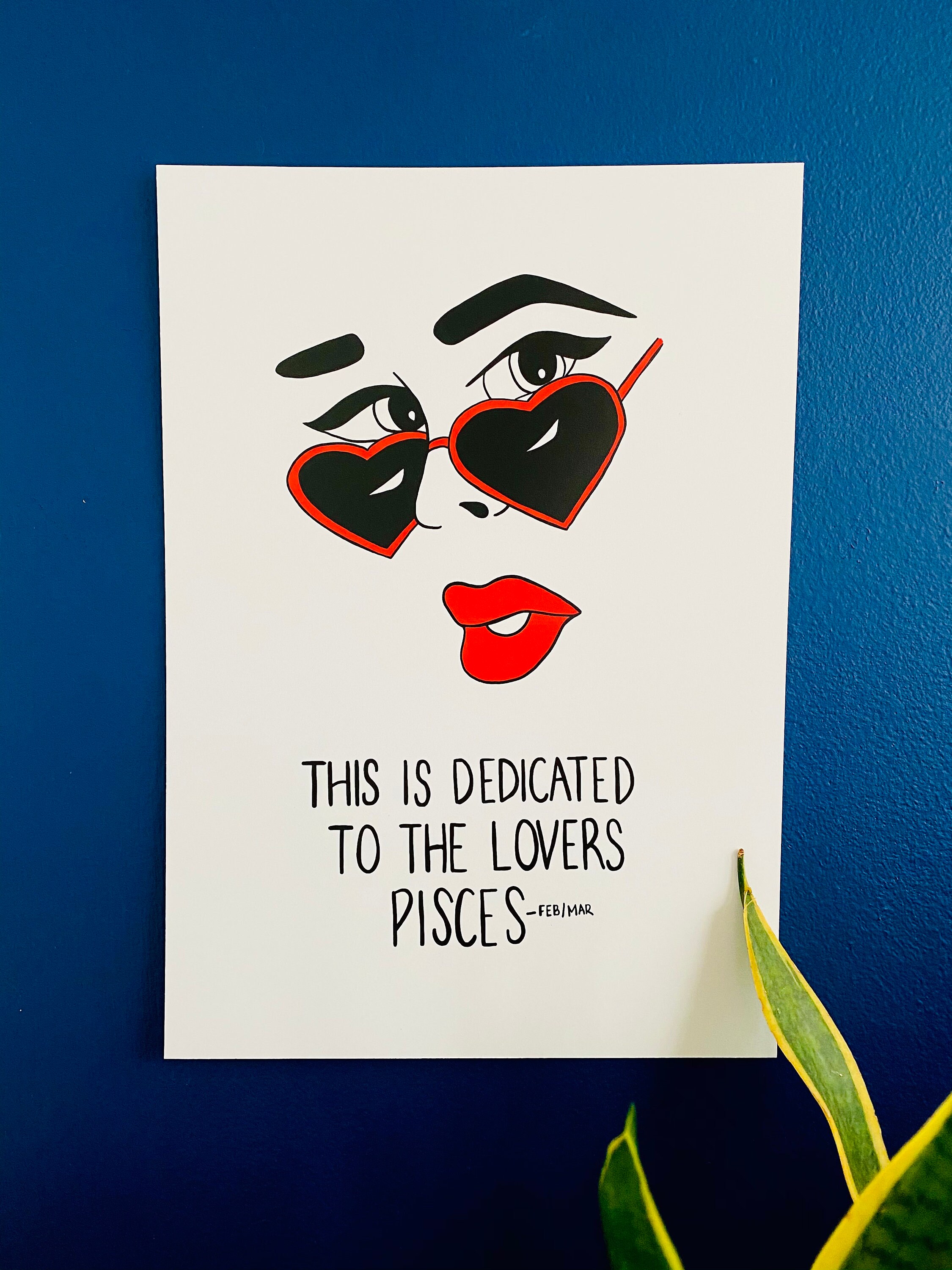 Pisces Star Sign Pop Art A4 Poster Print/ Self Love/ Self Care ...
